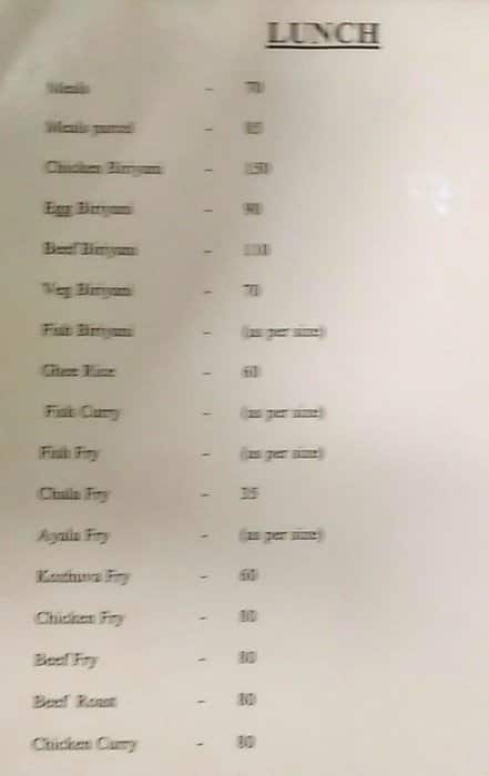 Menu at Alakapuri Restaurant, Kochi, Infopark Rd