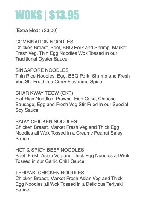 Menu at Vietnamese Mint restaurant, Bulimba