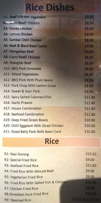 Menu at Cafe 56, Oakleigh