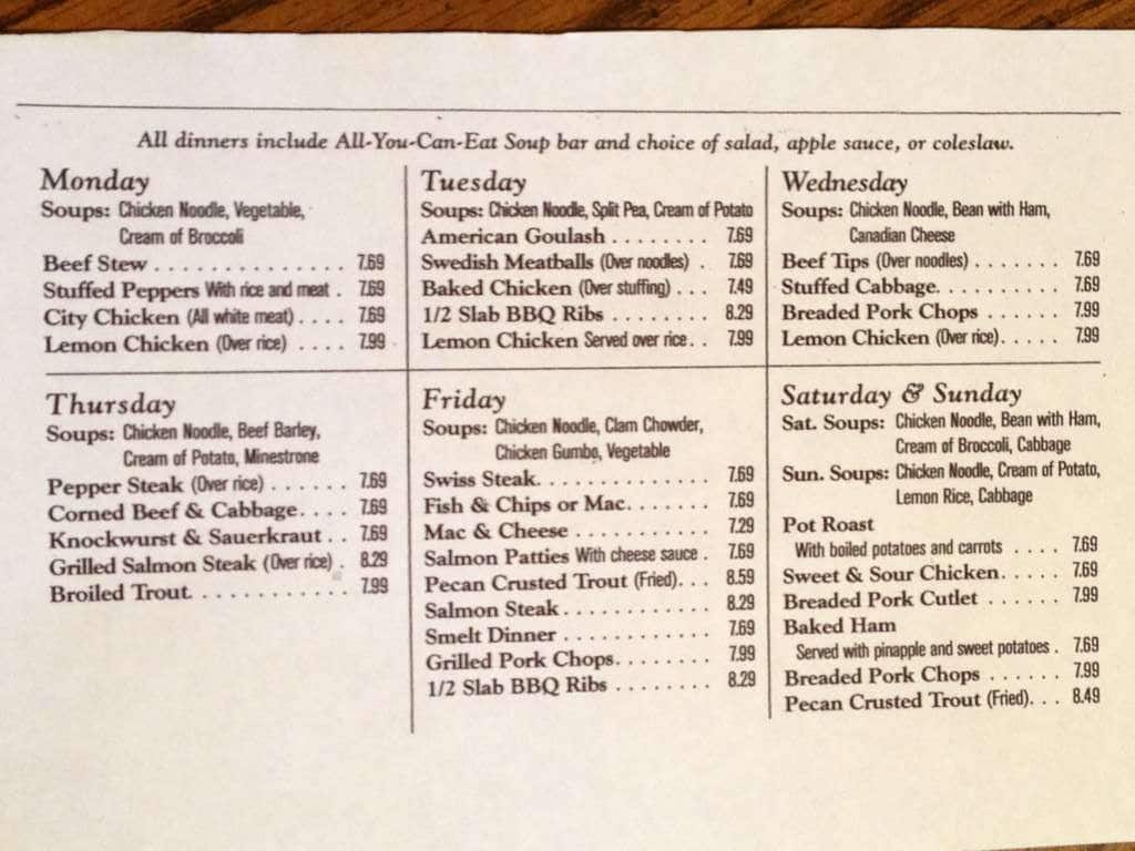 Menu at Leons Family Dining restaurant, Garden City, Ford Rd