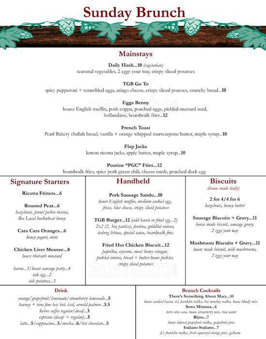 Groaning Board Menu, Menu for Groaning Board, Southwest, Portland ...