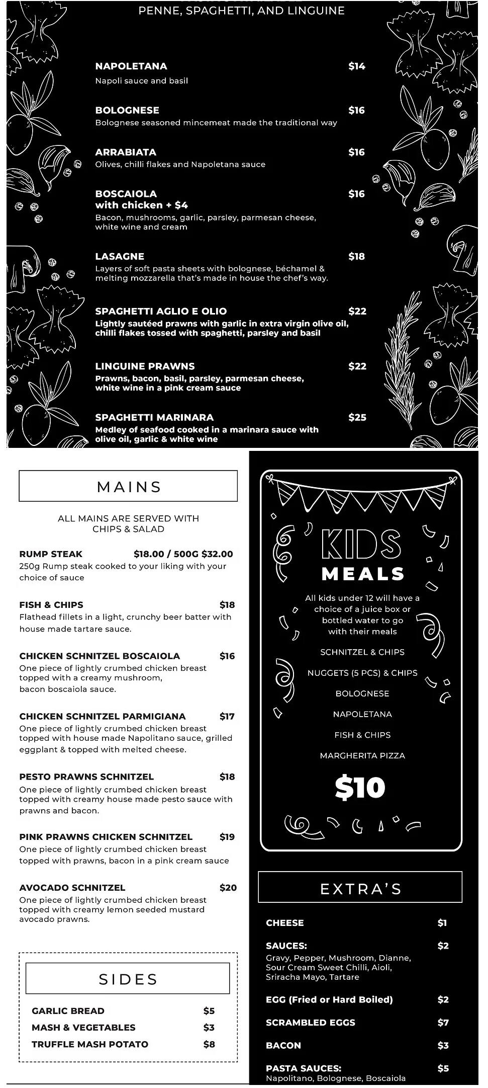 Menu at The Chef's Wife Bistro restaurant, Burwood