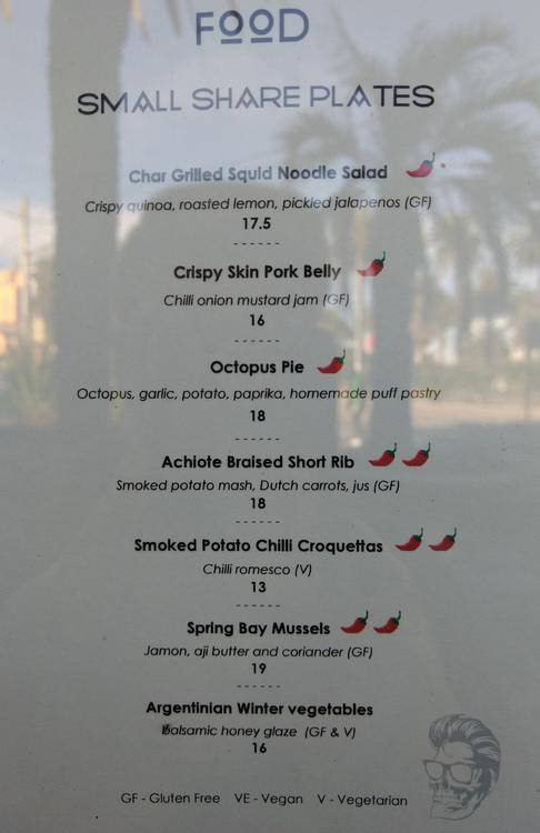 Menu at Pablo Honey Tapas Bar, Saint Kilda