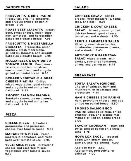 Menu at Caffe Aragona cafe, Austin