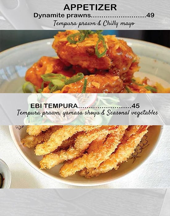 Menu of SF Bistro, DIFC, Dubai