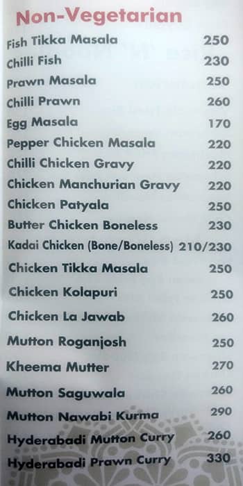 Menu at Elite Restaurant, Chennai, State Highway 50