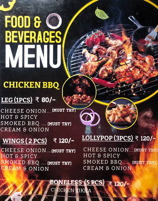 Menu of Smoke House Barbeque, Nagarbhavi, Bangalore