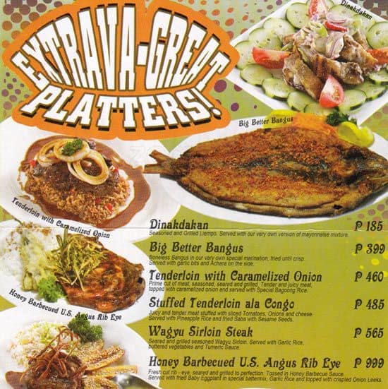 Carta del restaurante Congo Grille, Makati, Jupiter Street