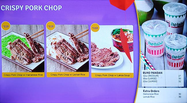 Menu at Paotsin restaurant, Makati, B/Ment