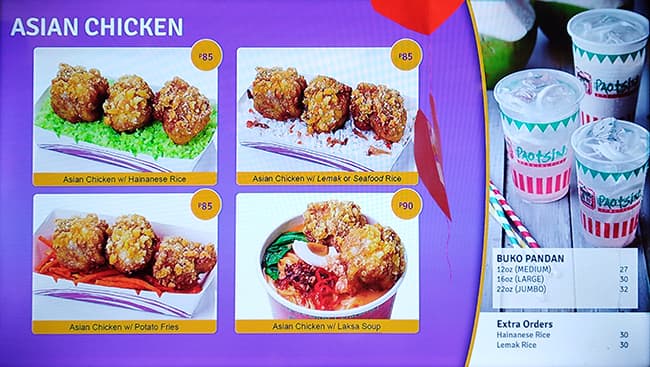 Menu at Paotsin restaurant, Makati, B/Ment