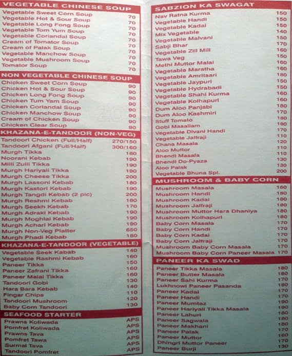 Kaka's Family Restaurant Menu - Zomato