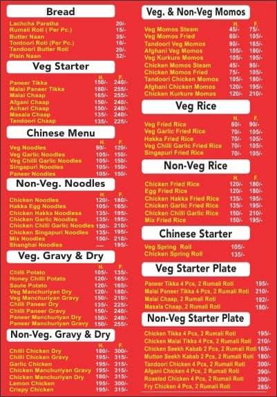 Menu at Red Hot & Chilly Zaika, Ghaziabad