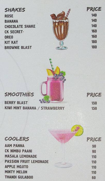 Menu at Kay Kay's Fresh Juice And Snacks, Chennai
