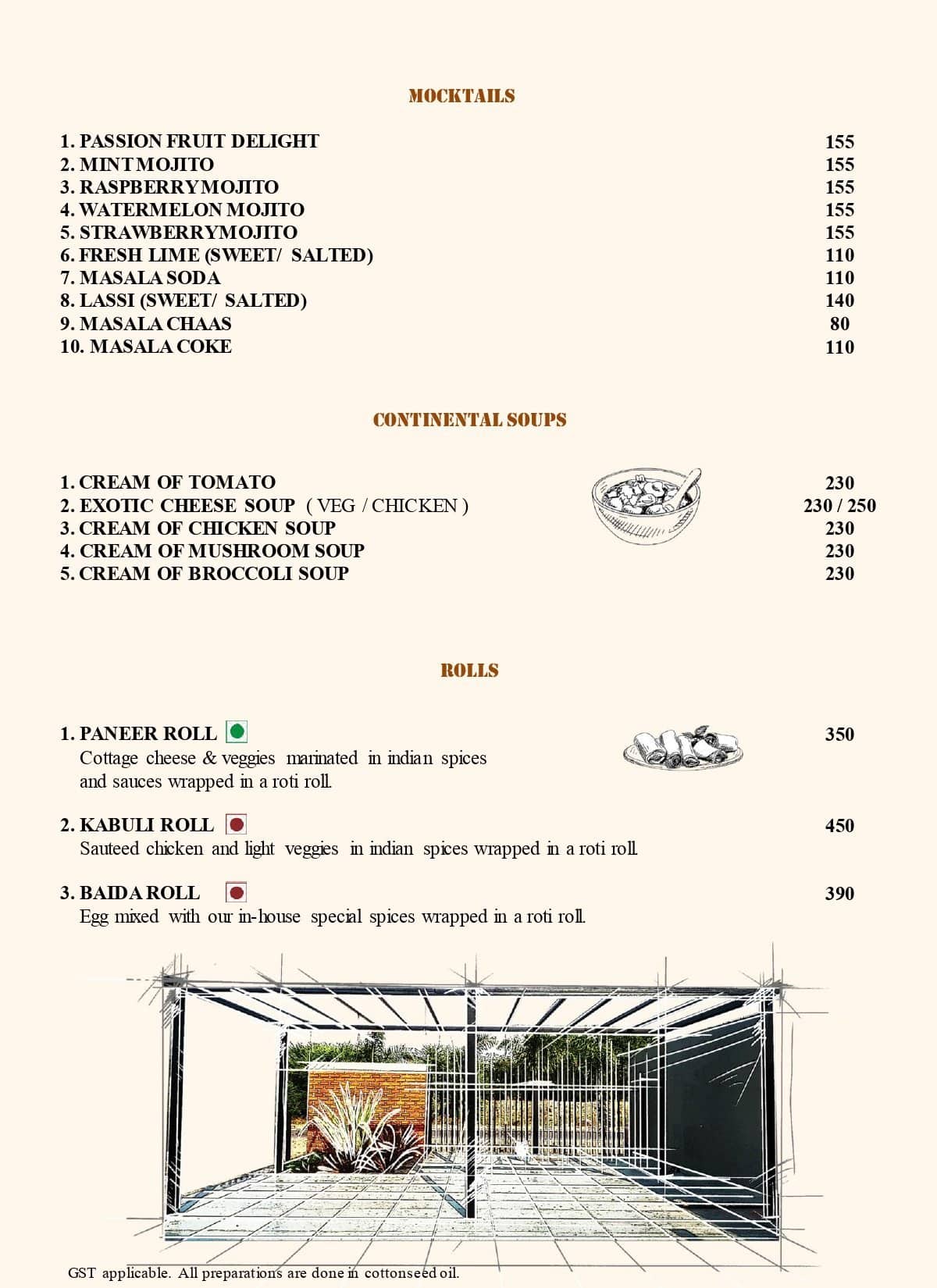 Menu of The Bombay Kitchn & Sanjha Chula, Gotri, Vadodara