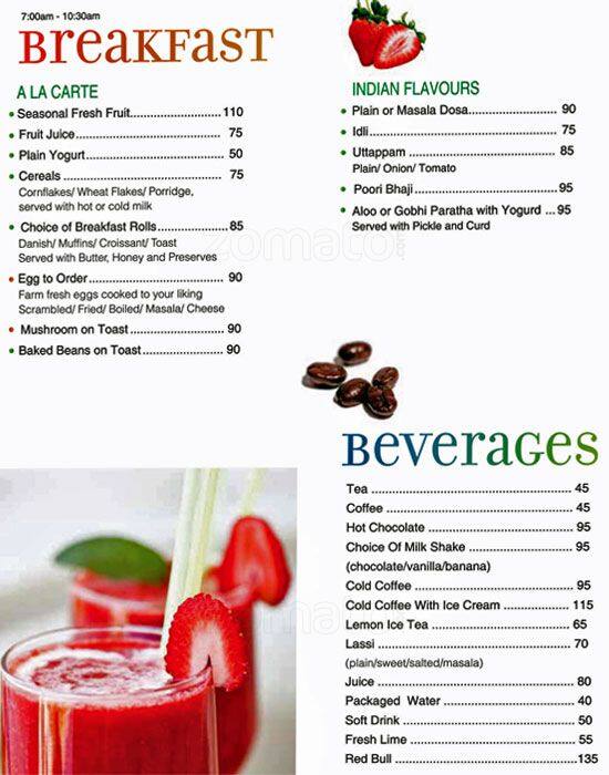 Menu at The Treat-In, Vadodara