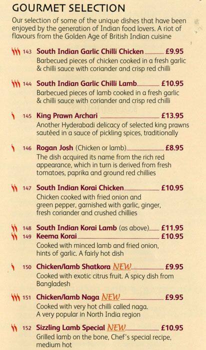 Menu at Surrey Palace restaurant, Epsom, 181 Kingston Rd