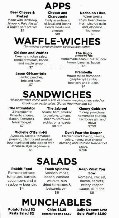 Menu at Salud Cerveceria pizzeria, Charlotte