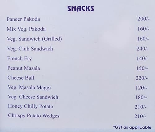 Menu at Restaurant Aroma- Pure Veg Restaurant in Udaipur, Rajasthani Food, Udaipur