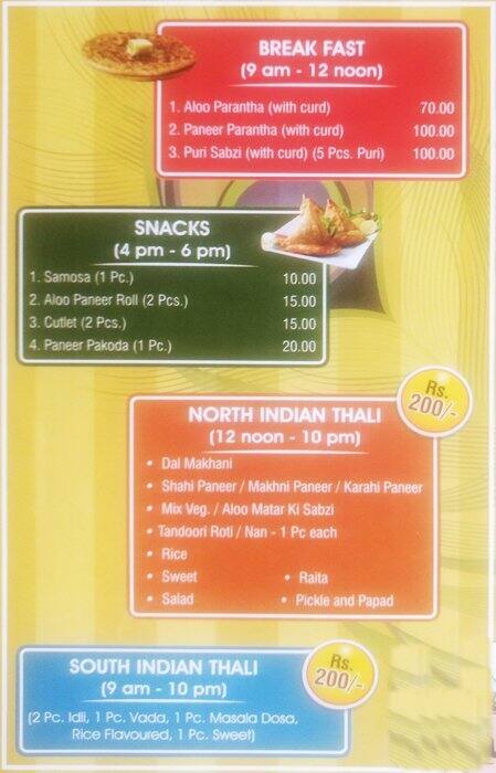 Govinda's Restaurant Menu - Zomato