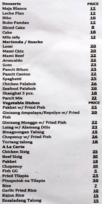 Menu at Chef Asia - Filipino Restaurant - Al Barsha, Dubai