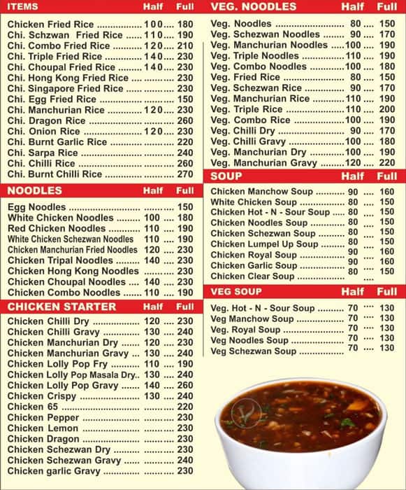Menu of Red Box, Santacruz East, Mumbai