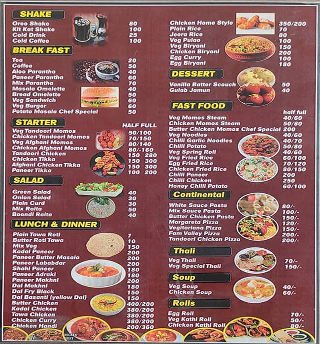 Menu at First Bite Restaurant Fast Food- Breakfast Lunch Dinner, Dehradun