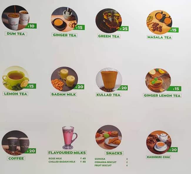Menu of Tea Time, Avadi, Chennai