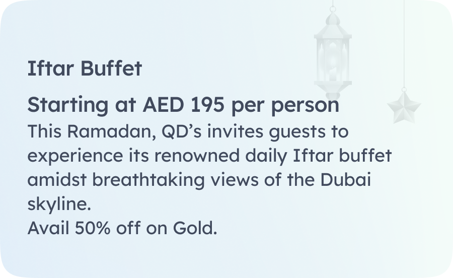 Menu of QD's, Al Garhoud, Dubai