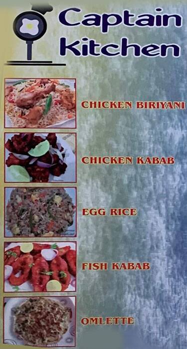 Menu of Captain Kitchen, Yelahanka, Bangalore