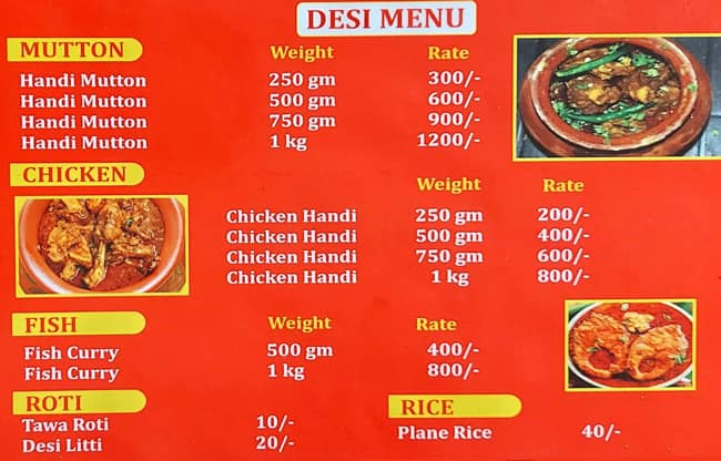Menu of Raju Champaran Meat House, Malad West, Mumbai