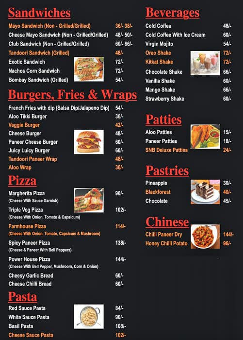 Menu at Sips And Bites, Agra