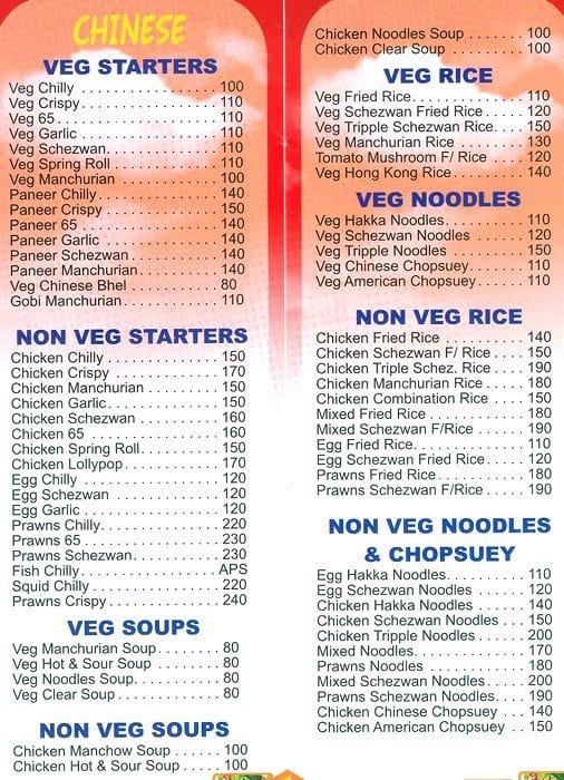 Menu at Ambika tea center, Mumbai, 122