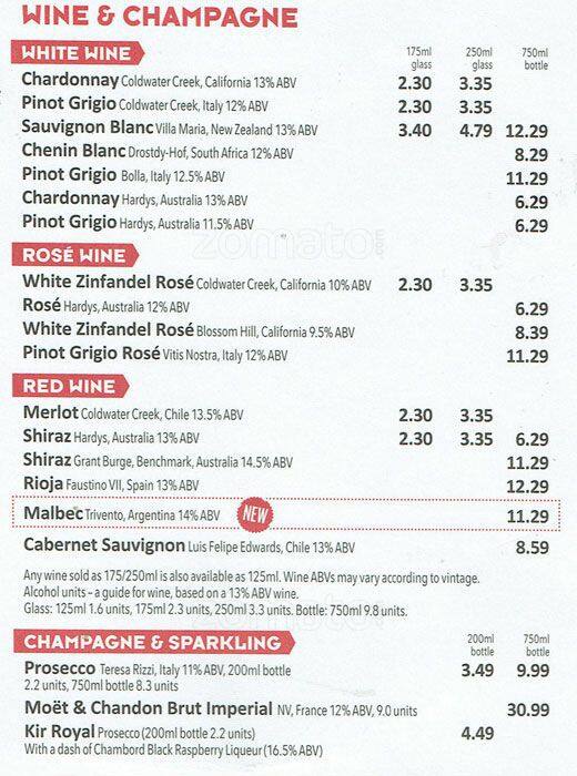 Menu at Botwell Inn pub & bar, Hayes