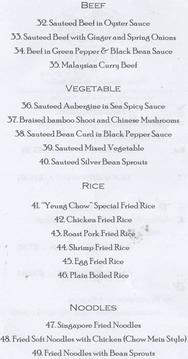 Menu at Dragon Den Chinese Restaurant, Epsom