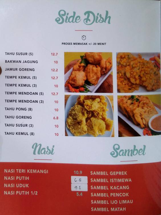 Carta de Ayam Geprek Istimewa Bangbarung 2, Bogor