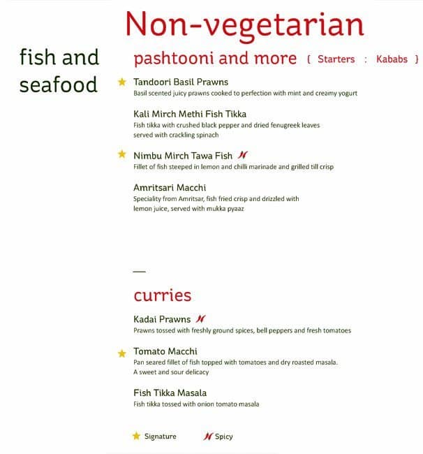 Menu at The Yellow Chilli, Chandigarh, SCO 60