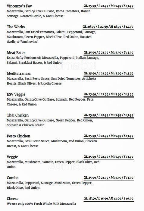 Menu at Pudge Brothers Pizza pizzeria, Seattle