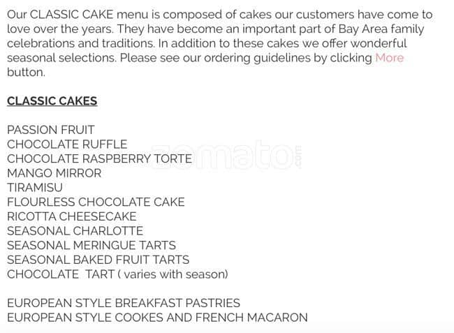 Masse's Pastries Menu, Menu for Masse's Pastries, Berkeley, Berkeley ...