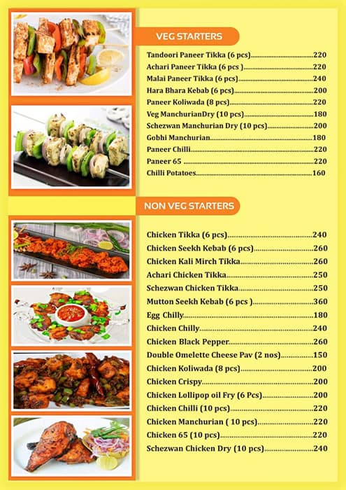 Menu of Aai's Kitchen, Malad East, Mumbai