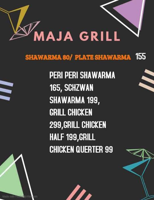 Menu of Maja Grill & Shawarma, Perungudi, Chennai