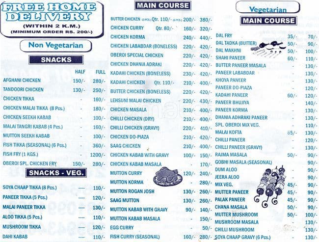 Oberoi Dhaba Menu, Menu for Oberoi Dhaba, Mehrauli, New Delhi - Zomato