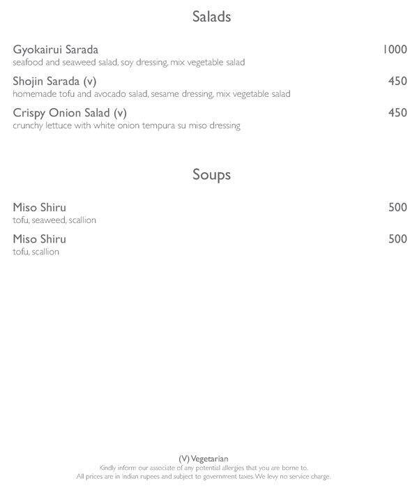 Menu at Citrus - The Leela Mumbai, Mumbai