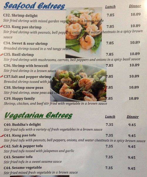 Menu at Duy Vietnamese Restaurant, Austin