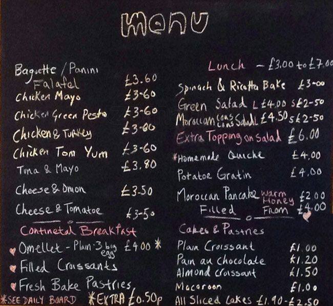 Menu at The Coffee Lovers fl Cafe, London