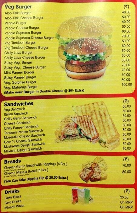 Crunchy Burger Menu, Menu for Crunchy Burger, East of Kailash, New ...