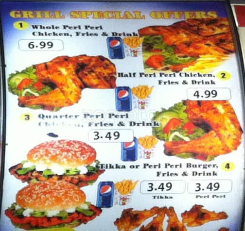 Menu at MaK Chicken Grill pizzeria, London