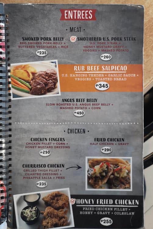 Menu at RUB Ribs & BBQ, Quezon City, 64 Sct. Rallos St