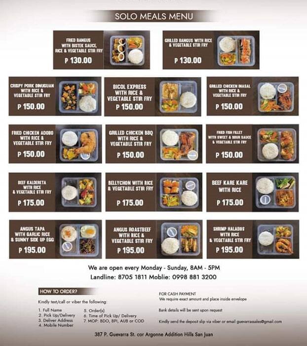 Menu at Guevarra's by Chef Laudico restaurant, San Juan