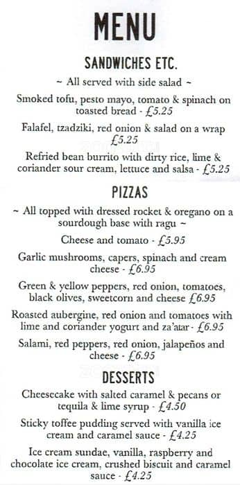 Mono Menu, Menu for Mono, City Centre, Glasgow - Zomato UK