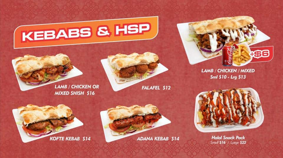 Menu at Melbourne Kebab Station restaurant, Niddrie